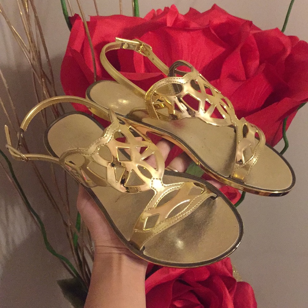 Gold Stuart Weitzman Sandals - Gem